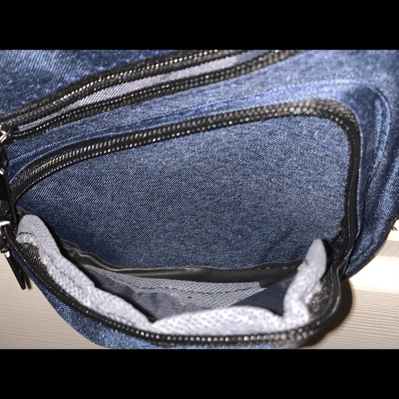 MeiJieLuo | Bags | Unisex Navy Blue Canvas Shoulder Sling Bag | Poshmark